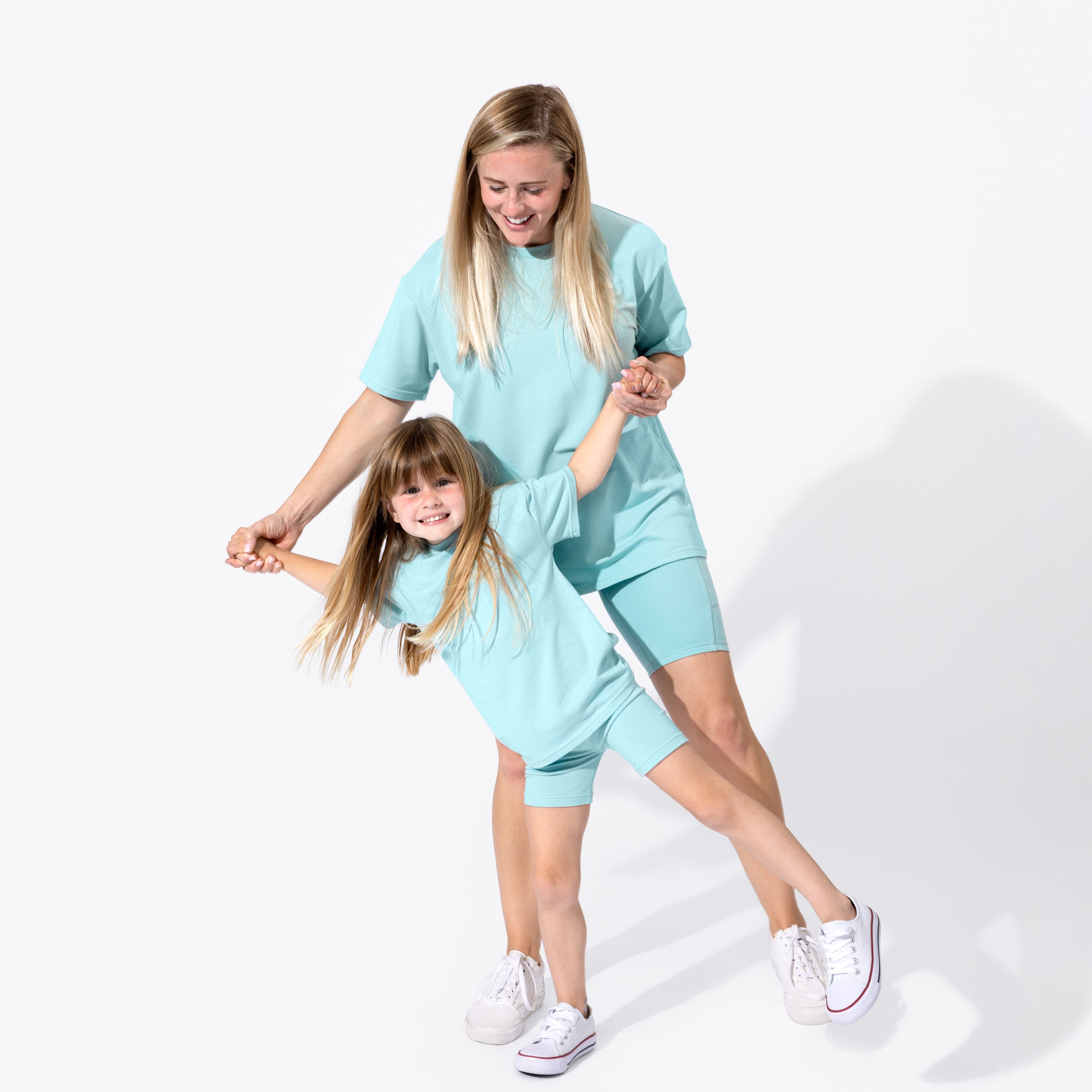 Gear Up in Style: Mommy & Me Matching Biker Short Sets - Bellabu Bear