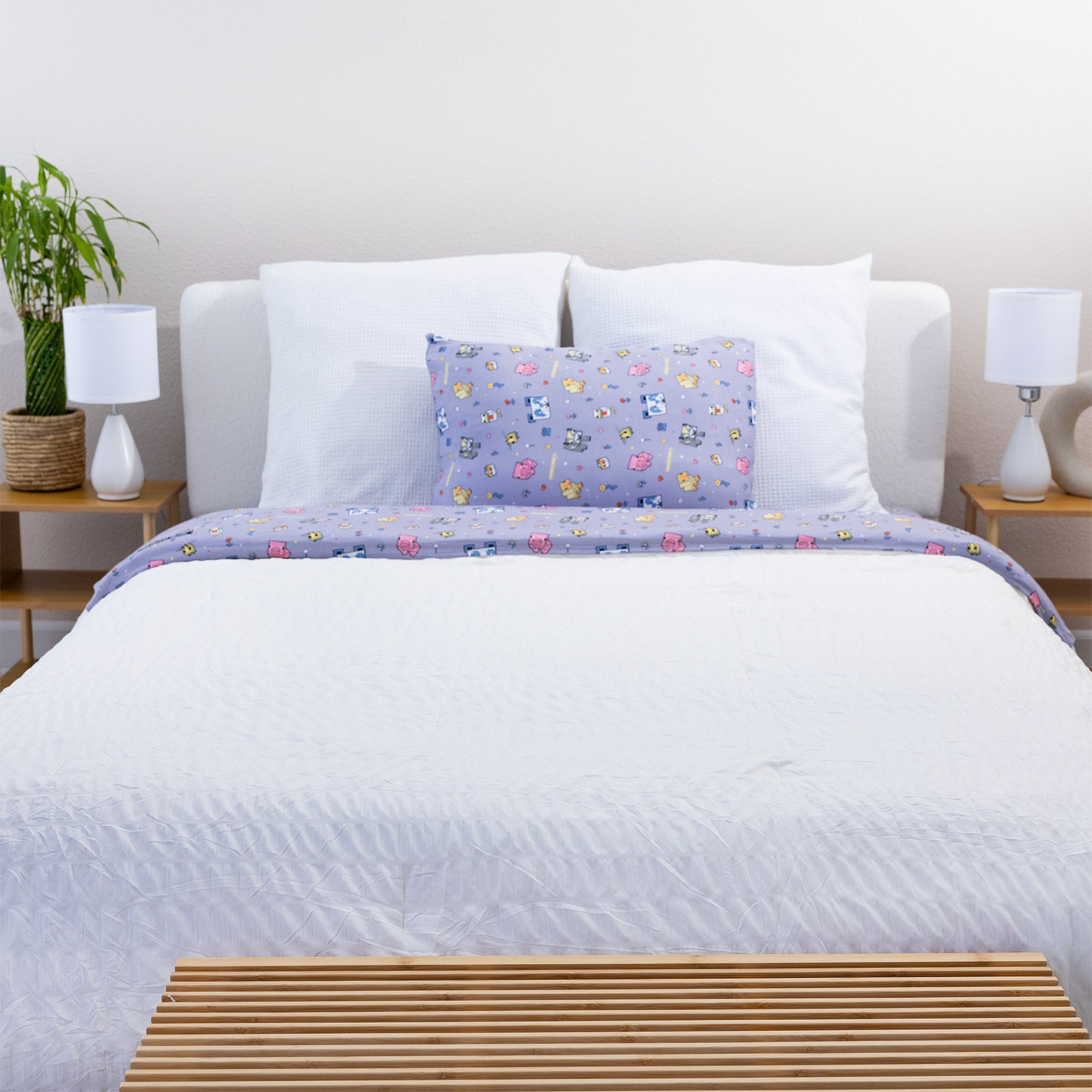 Minecraft Pixel Pals Bamboo Bed Sheet Set – Soft, Cozy & Eco-Friendly ...