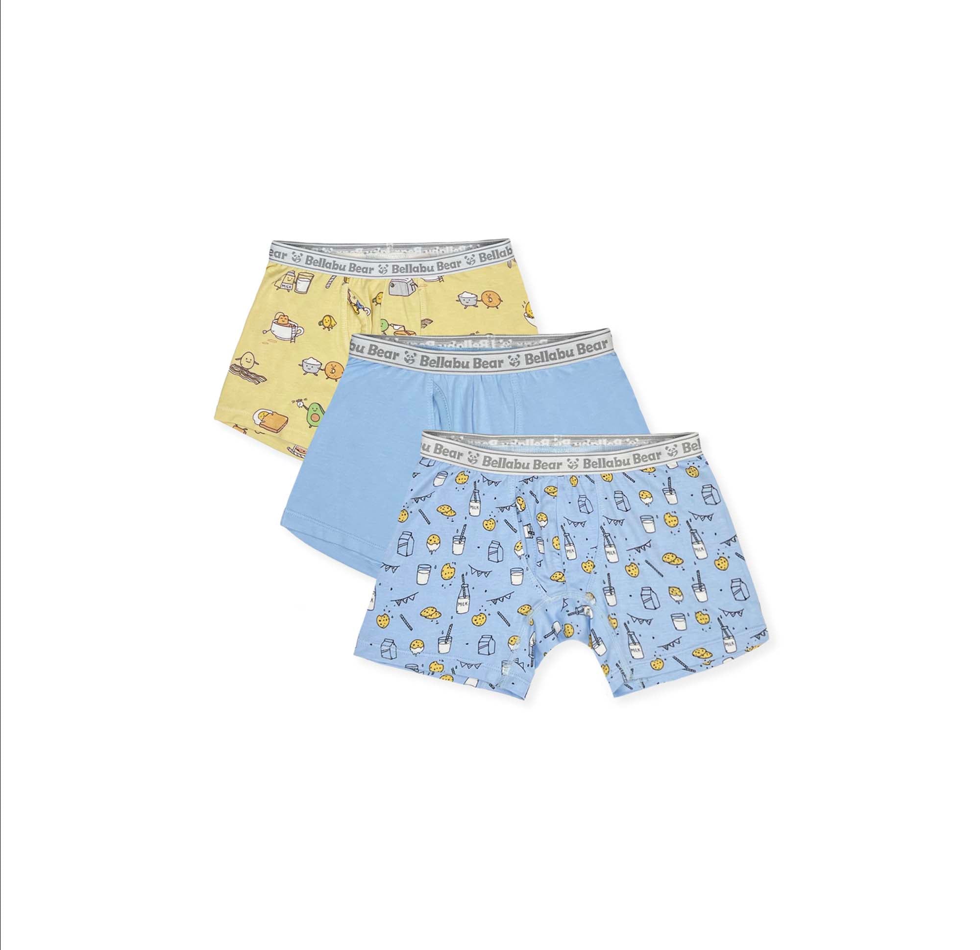 Boy's Boxer Brief Cookie Bamboo Underwear Spring 3-Pack - Bellabu Bear