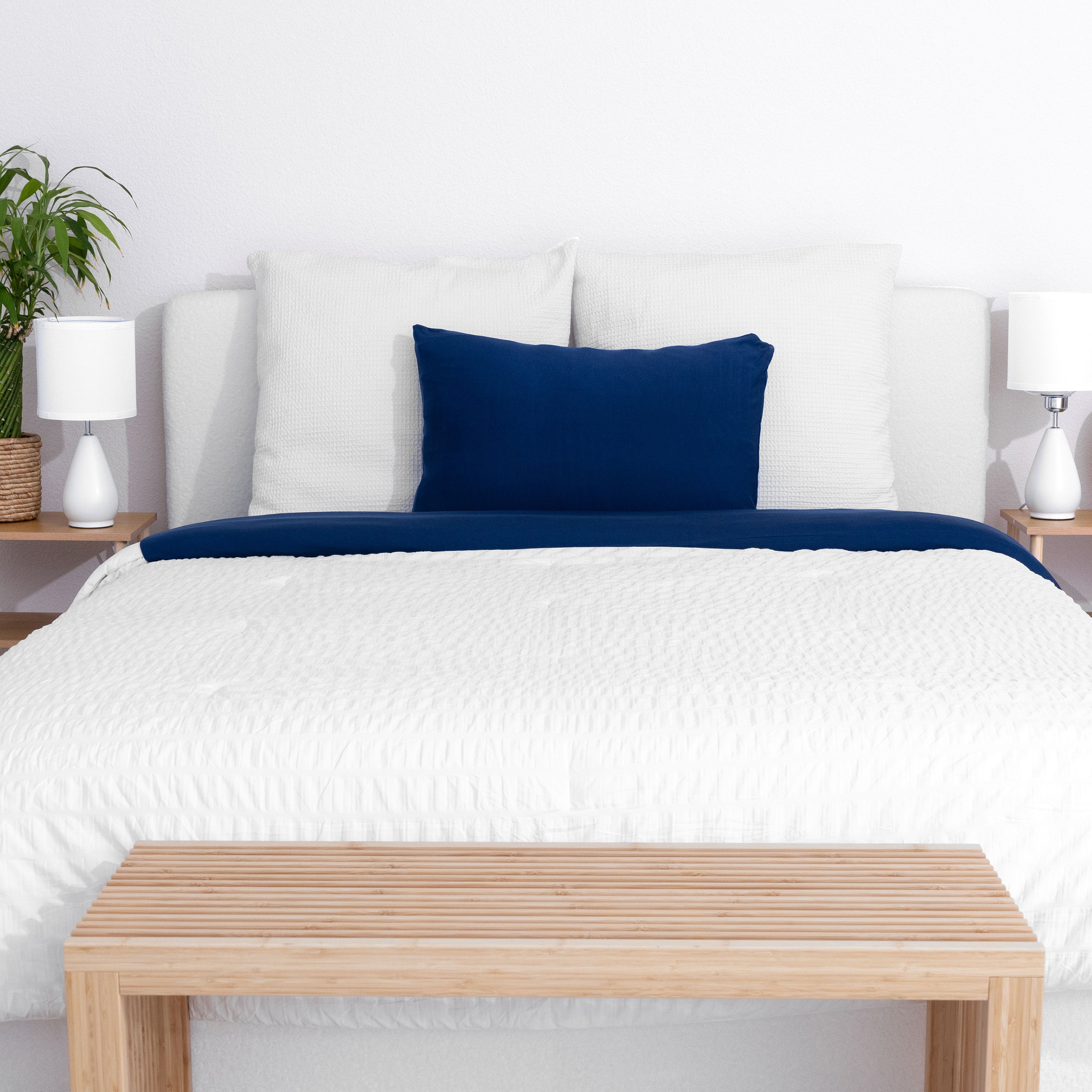Indigo Blue Bamboo Full Sheet Set – Soft, Cool & Eco-Friendly Bedding ...