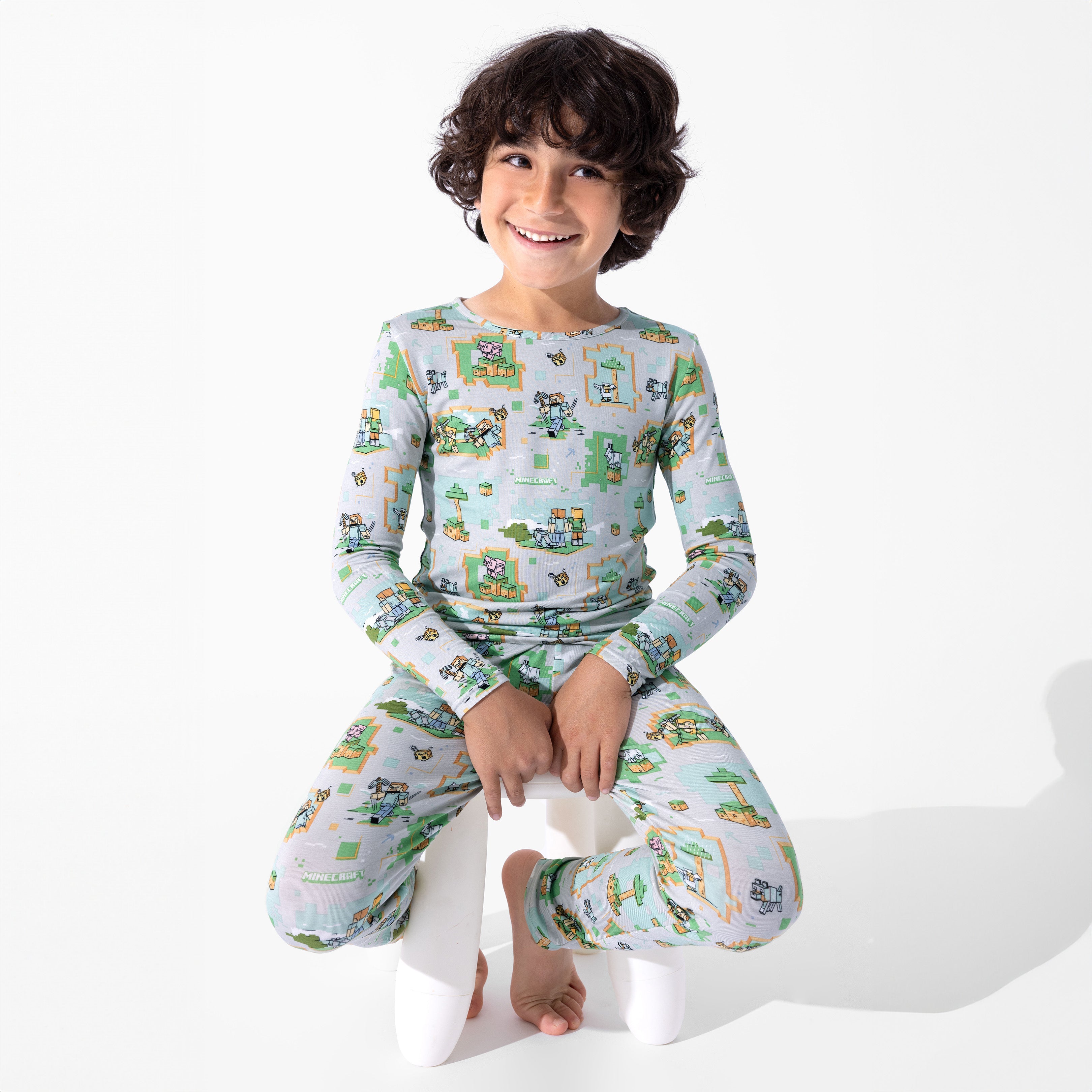 Minecraft Overworld Dreams Bamboo Kids Pajamas – Soft, Comfy & Fun ...