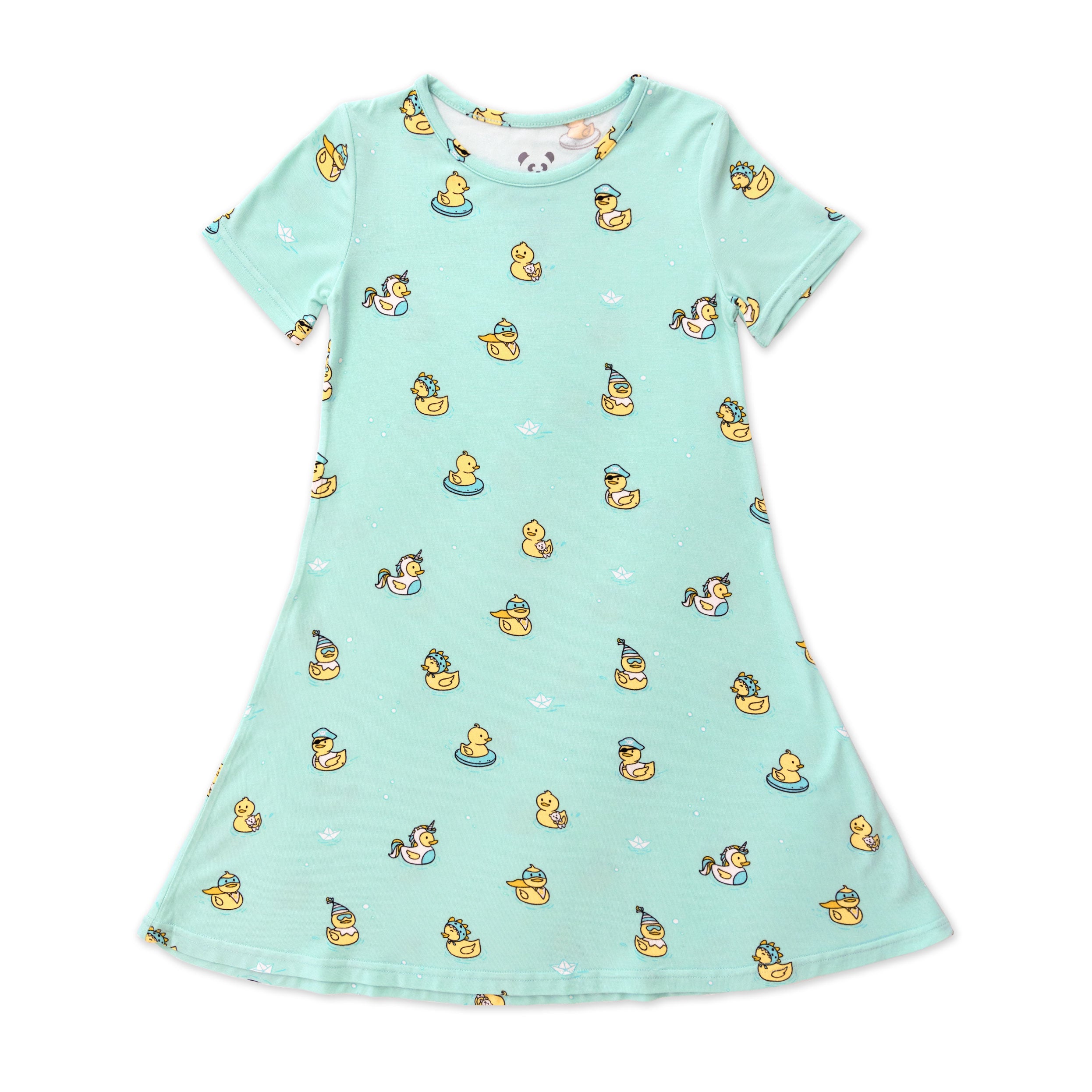 Dreamy Ducks: Rubber Ducky Bamboo Girls' Dress for Stylish Adventures ...