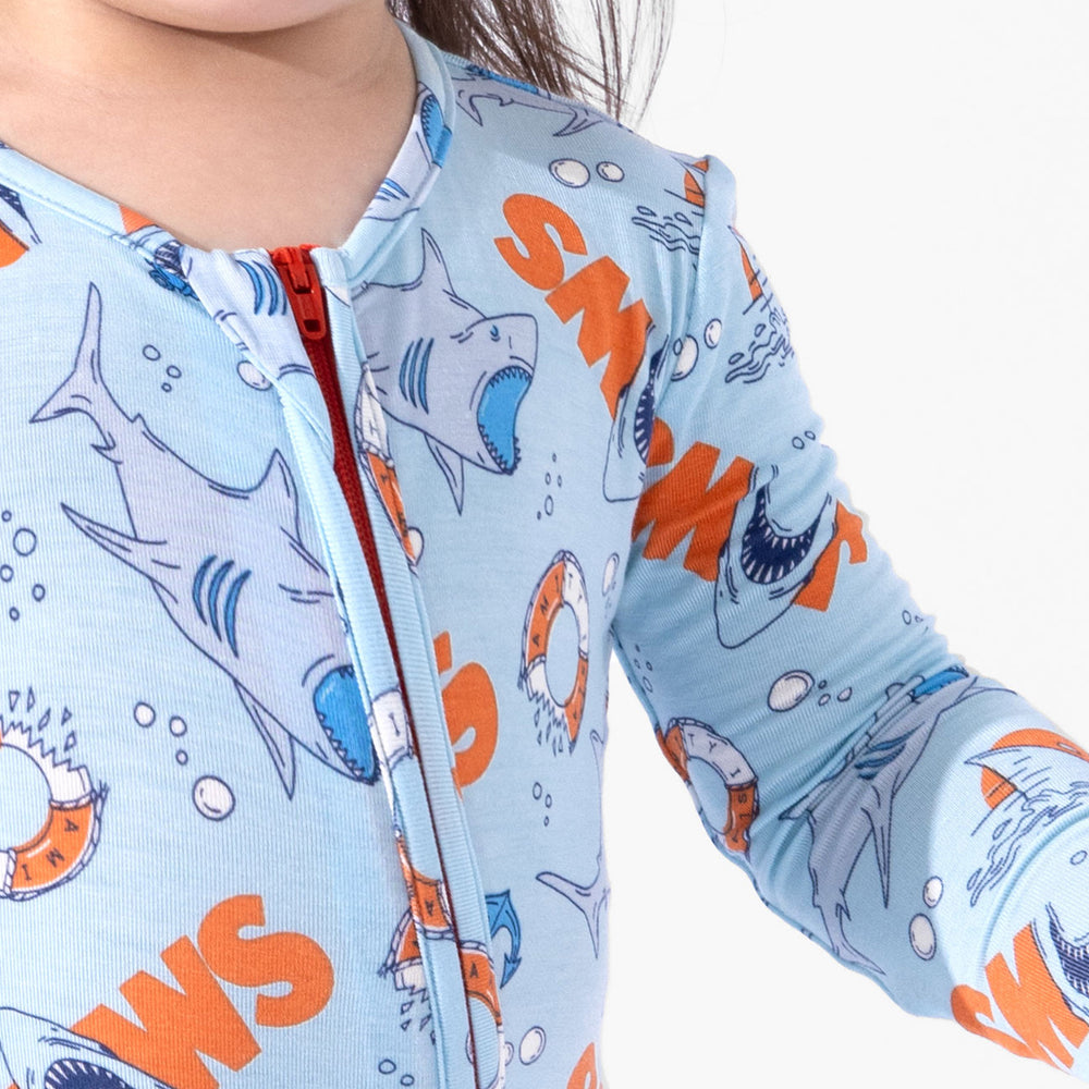 JAWS Bamboo Convertible Footie – Soft, Safe & Shark-Inspired Sleepwear ...