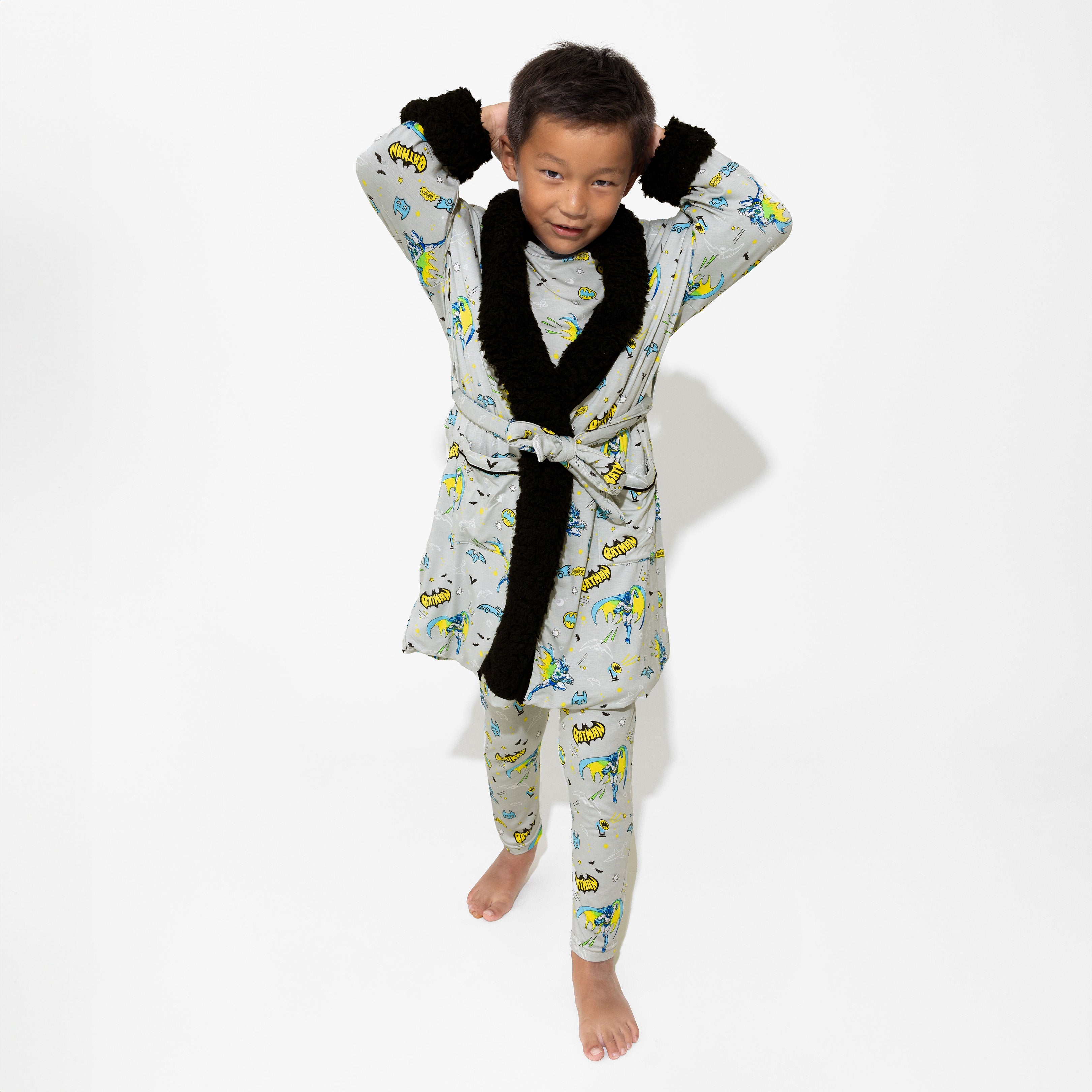 Batman Bamboo Kids Sherpa Robe: Superhero Warmth & Cozy Comfort ...