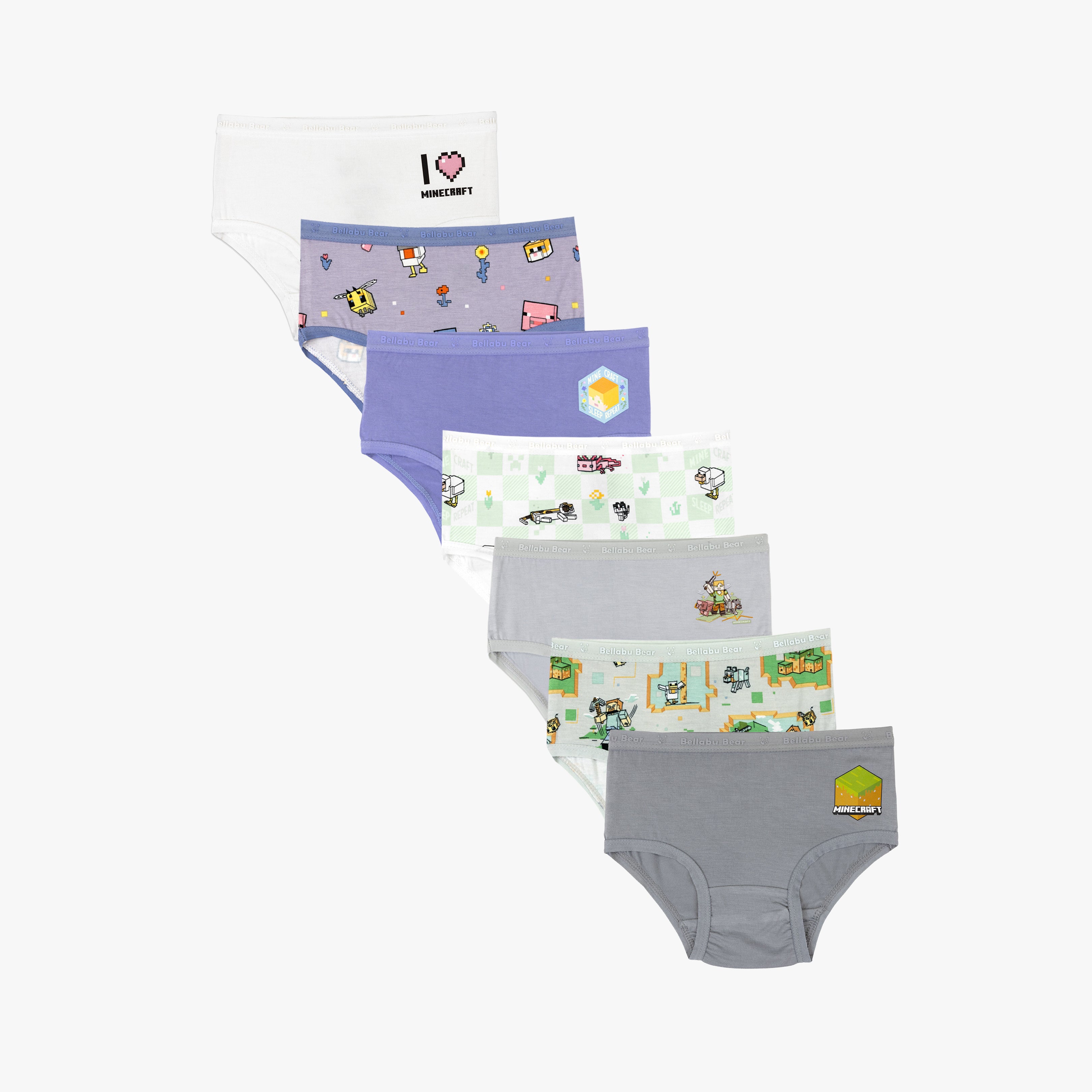 Minecraft Girls' Bamboo Underwear 7-Pack – Soft, Fun & Eco-Friendly ...