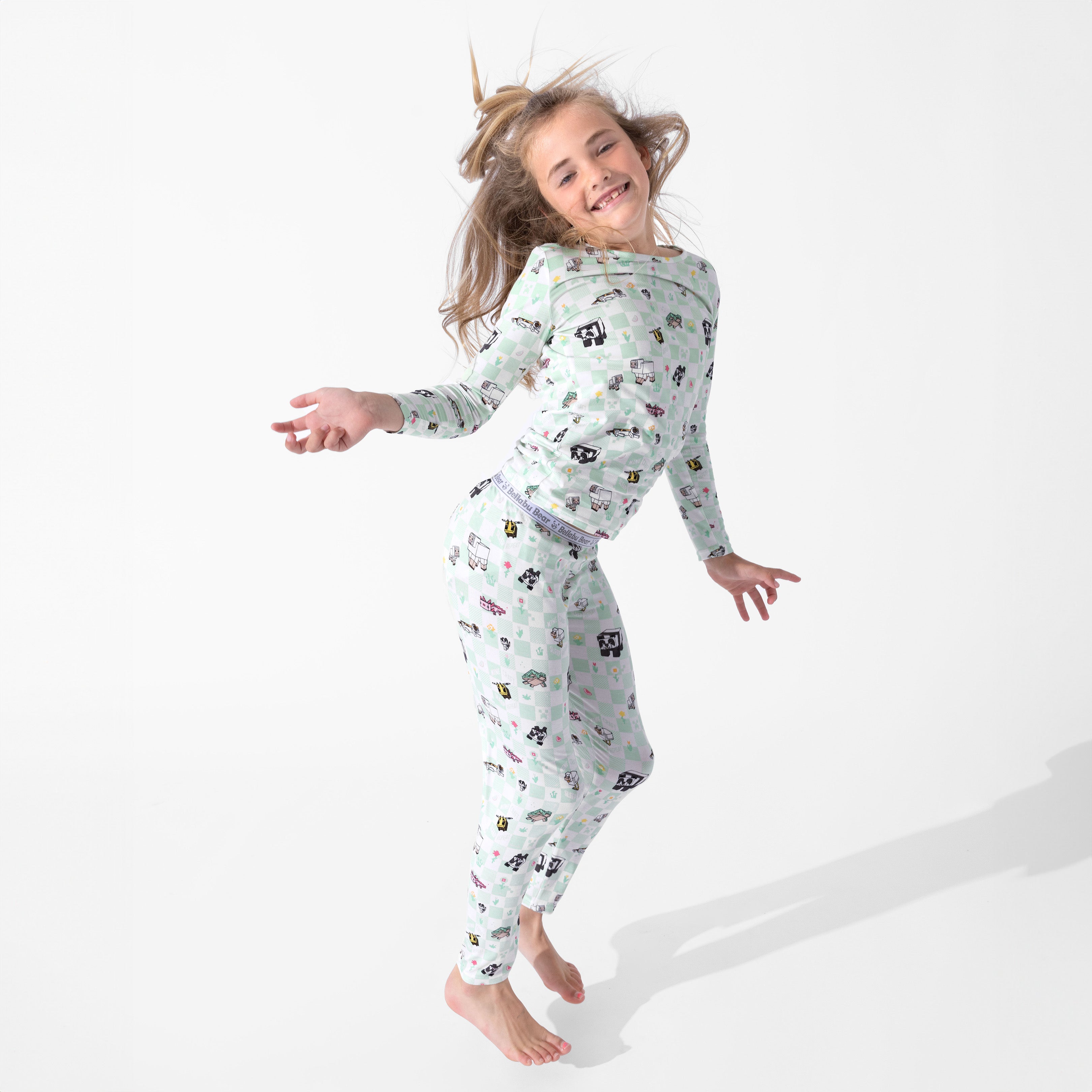 Minecraft Sleep Repeat Bamboo Kids Pajamas – Soft, Comfy & Eco-Friendly ...