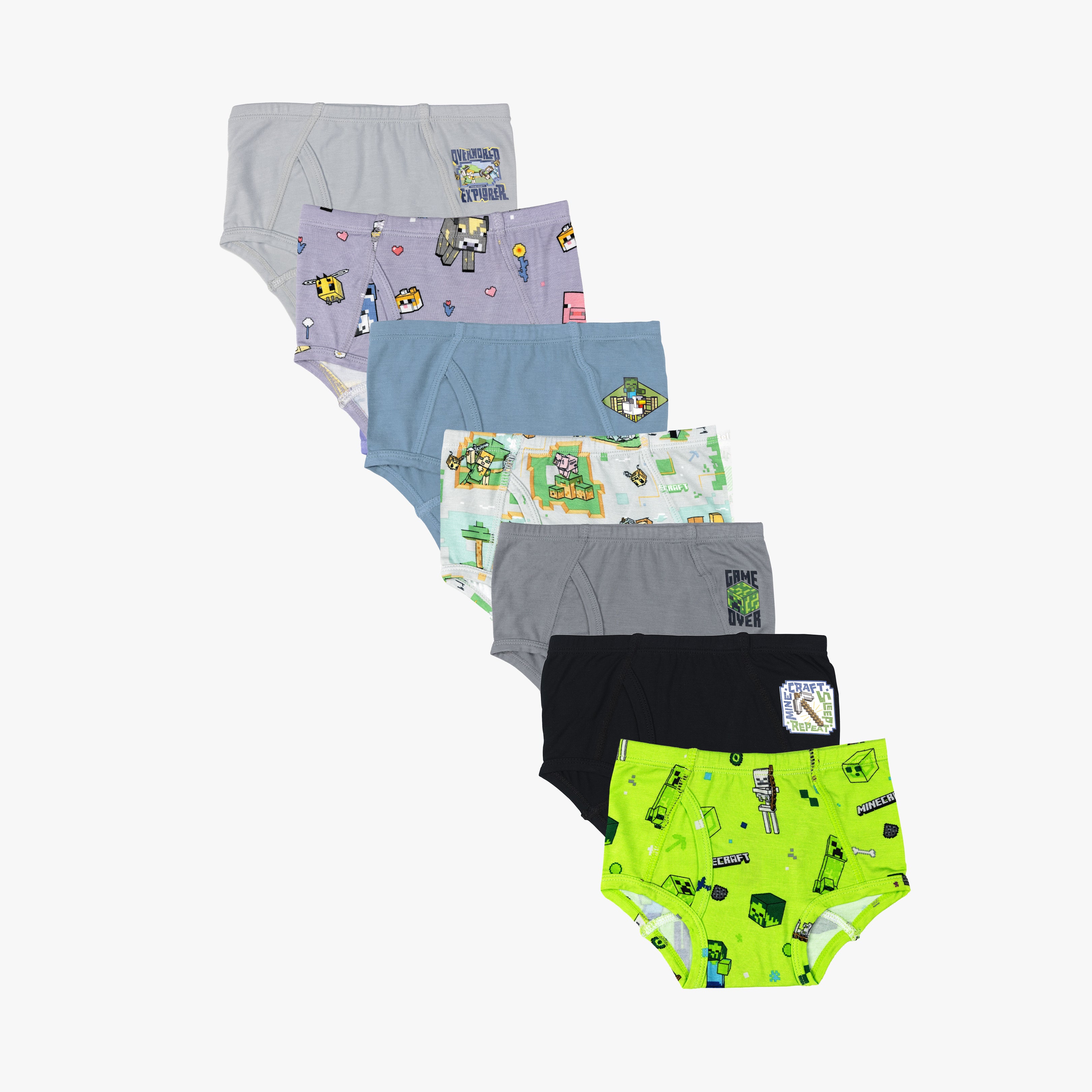 Minecraft Bamboo Boys' Underwear 7-Pack – Soft, Comfortable & Fun ...