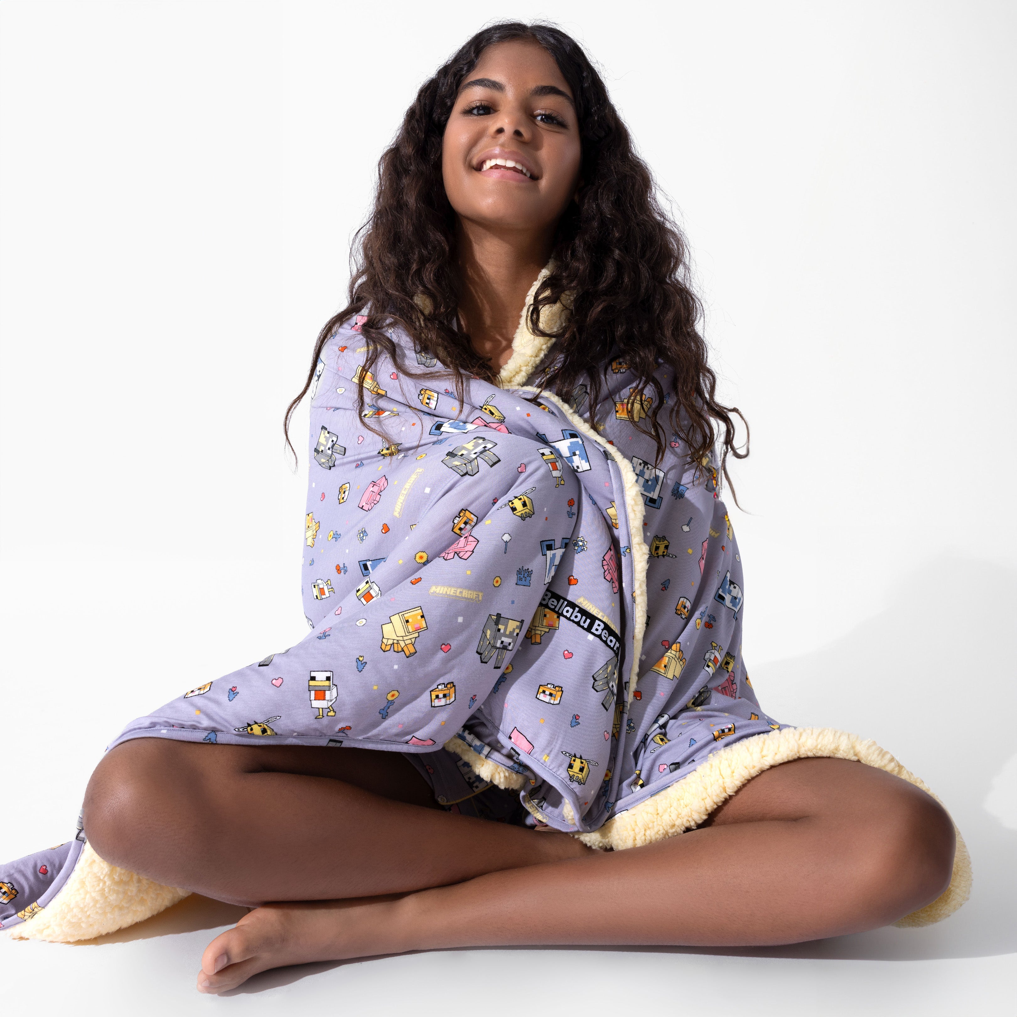 Cozy Up with Minecraft Pixel Pals Bamboo Sherpa Blanket – Soft & Warm ...