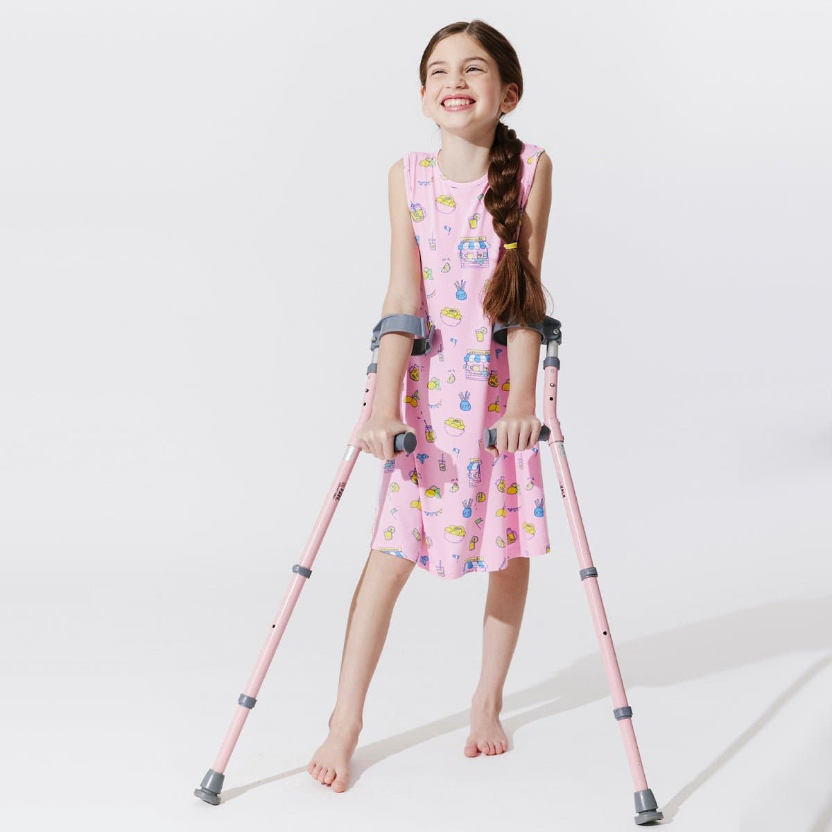 Pink Lemonade Bliss: Bamboo Girls' Sleeveless Dress for Sunny Days ...