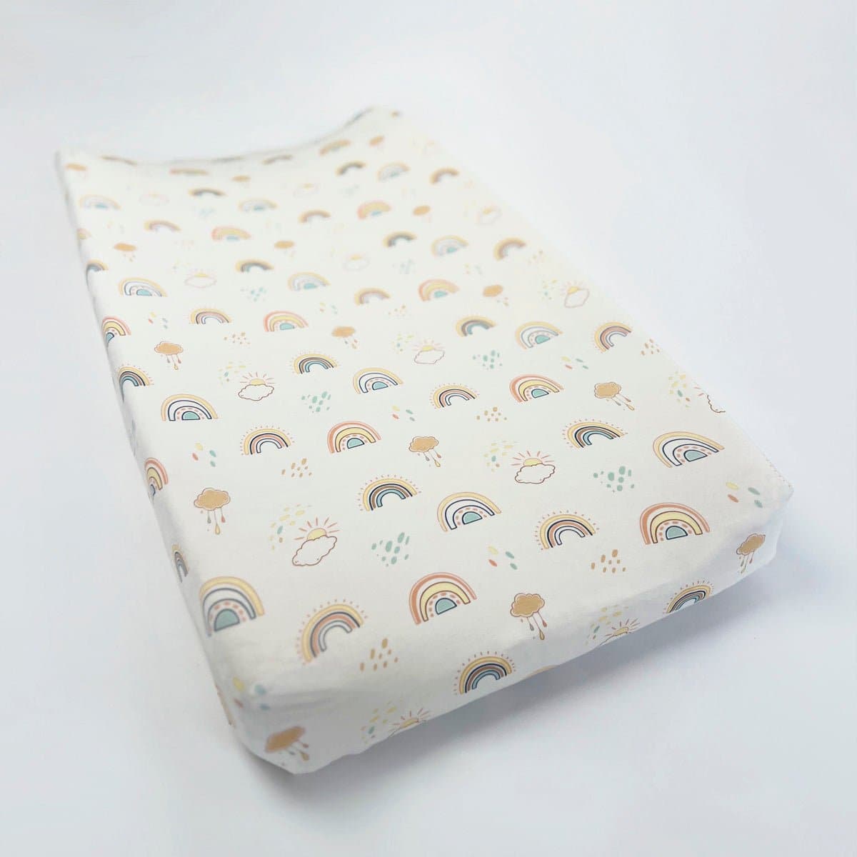 Rainbow Dreams: Bamboo Changing Pad Cover for Colorful Diaper Changes ...